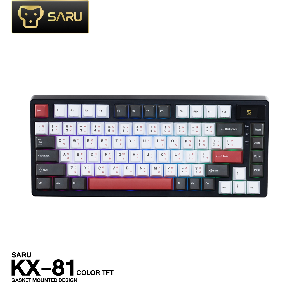 [ประกัน 1 ปี] Saru คีย์บอร์ดเกมมิ่ง Color Tft Kx 81 Jupiter จอ Led