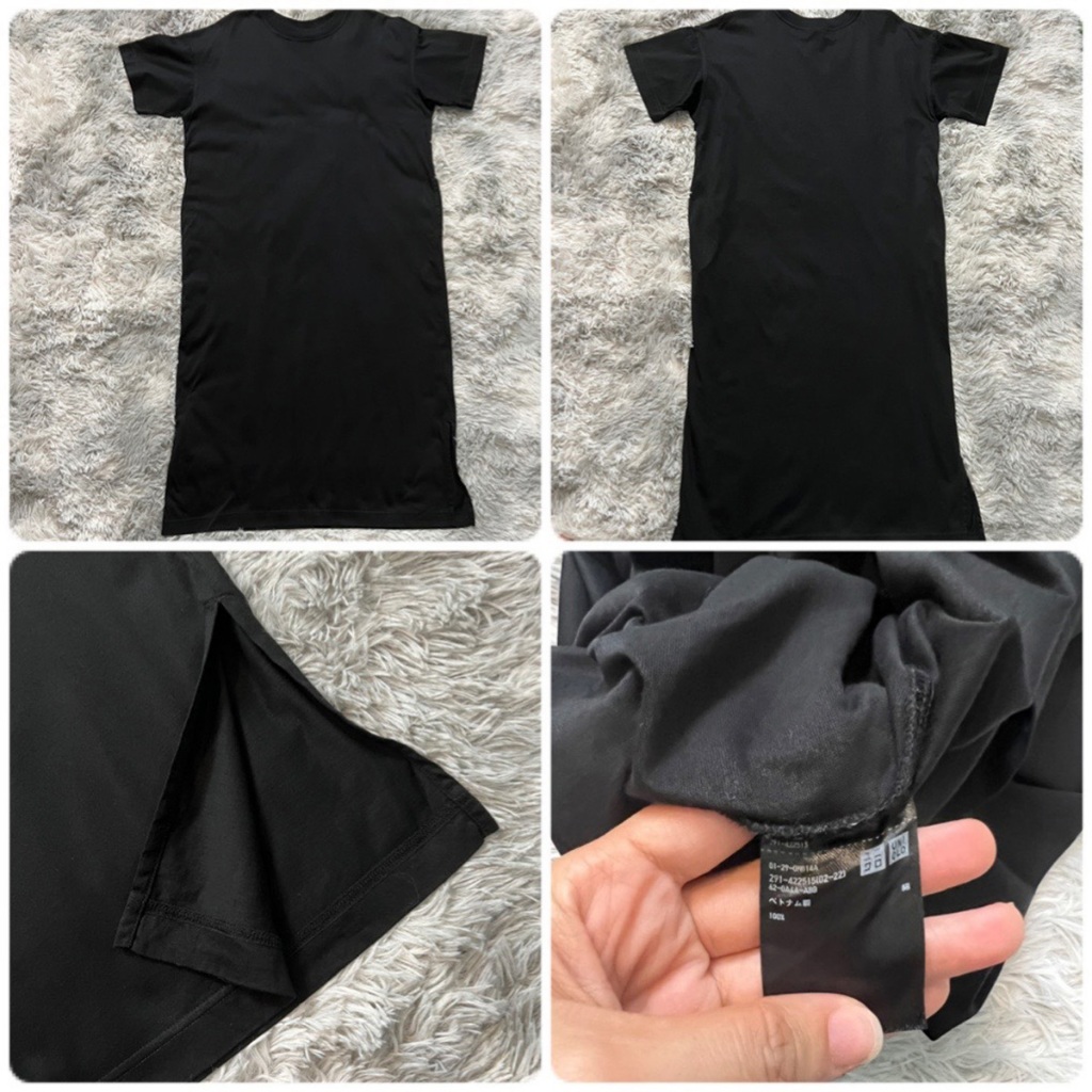 ยู นิ โคล่ เดรสยาว Mercerize Cotton Long T Dress มือสองงานแบรนด์ ...