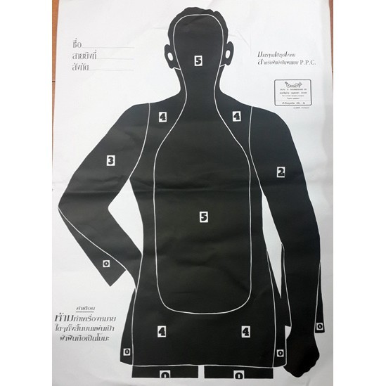 เป้า P.P.C. เป้าปืนหุ่นคนพีพีซี PPC 20 แผ่น | Shopee Thailand