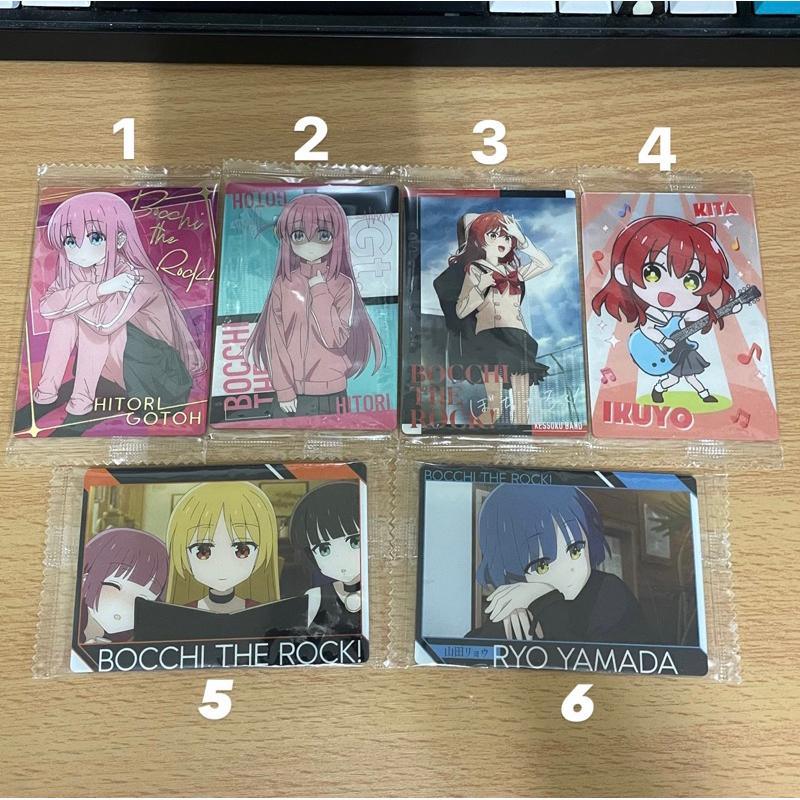 Wafer card Bocchi the rock! เวเฟอร์การ์ด บจจิ ฮิโตริ นิจิกะ คิตะ เรียว ...