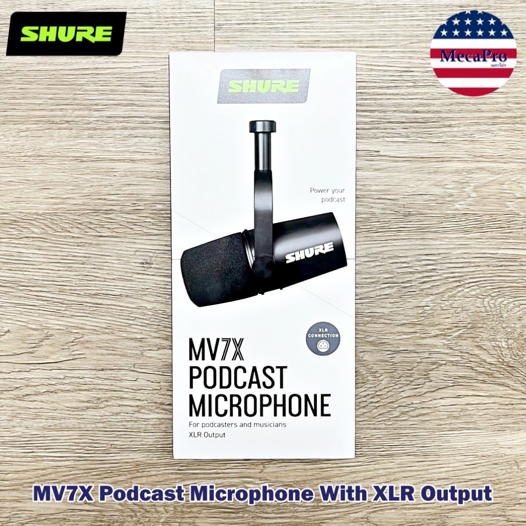Shure® MV7X Podcast Microphone With XLR Output ไมโครโฟนไดนามิก สำหรับพอ ...