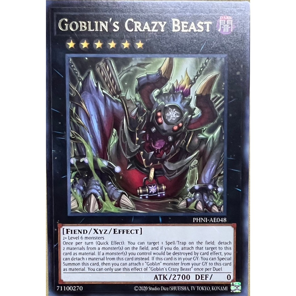 Yugioh Asia-Eng [PHNI-AE048] Goblin's Crazy Beast (Rare) การ์ดยูกิแท้ ...