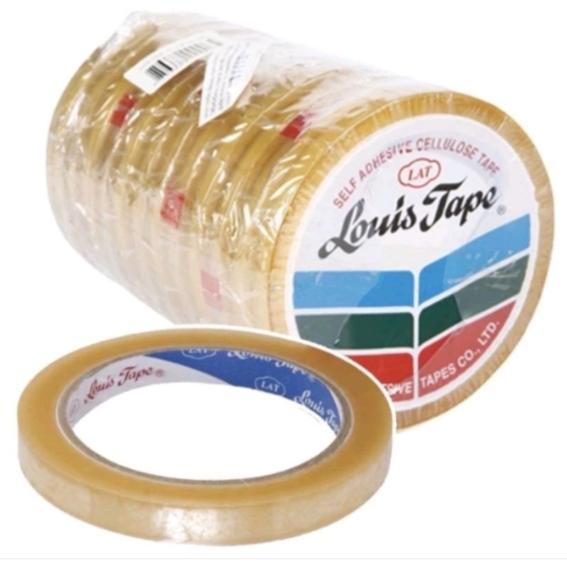 Louis Tape (ยกโหล) เทปใสหลุยส์ เทปใส แกนใหญ่ ขนาด1/2นิ้ว ยาว72หลา12ม้วน ...