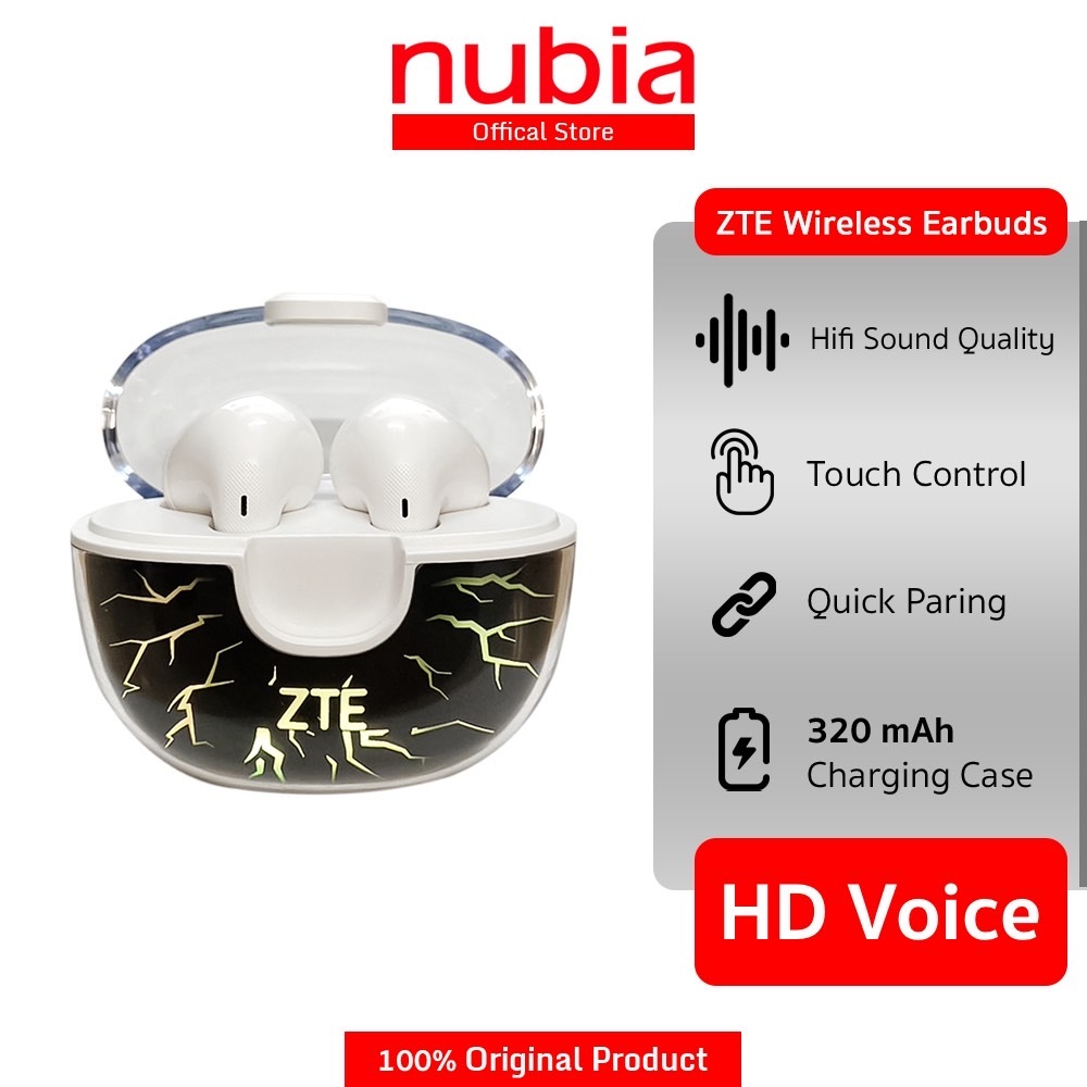 ZTE Wireless Earbuds หูฟังไร้สาย | Shopee Thailand