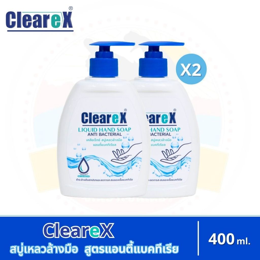 เคลียเร็กซ์ (CleareX) สบู่เหลวสำหรับล้างมือ ขนาด 400 มล. สูตรแอนตี้ ...