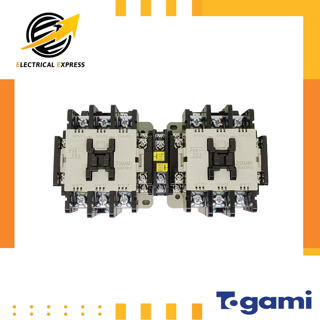 แมกเนติกคอนแทคเตอร์ เดินหน้า-ถอยหลัง (Reverseing Magnetic Contactor) แบรนด์โตกามิ (Togami) รุ่น ...