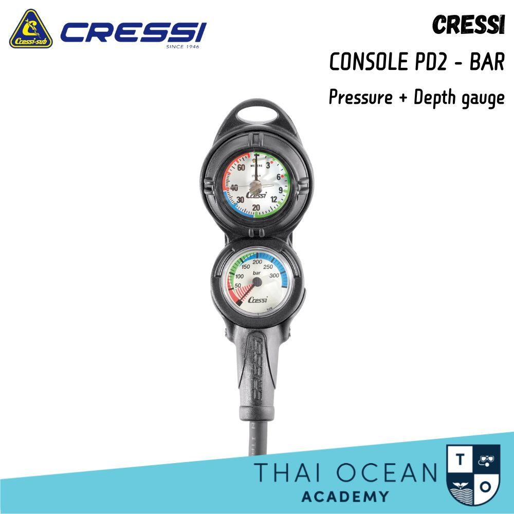 CRESSI CONSOLE PD2 - BAR ( Pressure Gauge + Depth Gauge ) | Shopee Thailand