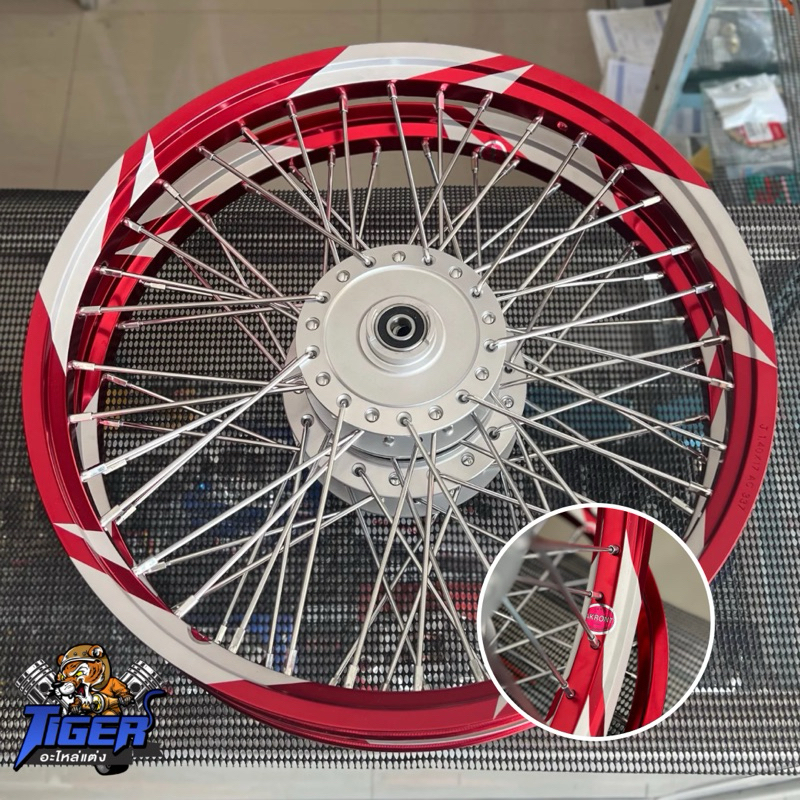 ชุดล้ออาก้อนลายสายฟ้า(AKRONT)ทรงเองงานสติ๊กเกอร์ไม่มีตอกเลเซอร์ (สินค้า ...