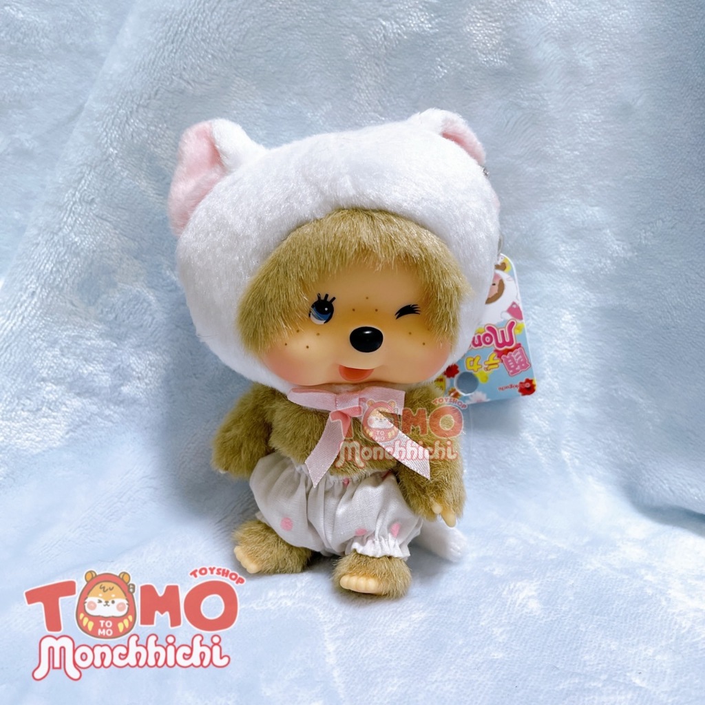 Tomo 🎌 พร้อมส่ง แท้💯 Monchhichi พวงกุญแจ มอนชิชิ แมวขาว Lovesick Cat ...
