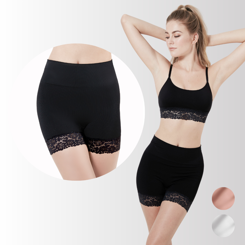 Cherilon เชอรีล่อน ECO LACE 3 สี กางเกงขาสั้น กางเกง ลูกไม้ กันโป๊ กางเกงขาสั้นผู้หญิง กระชับ ...