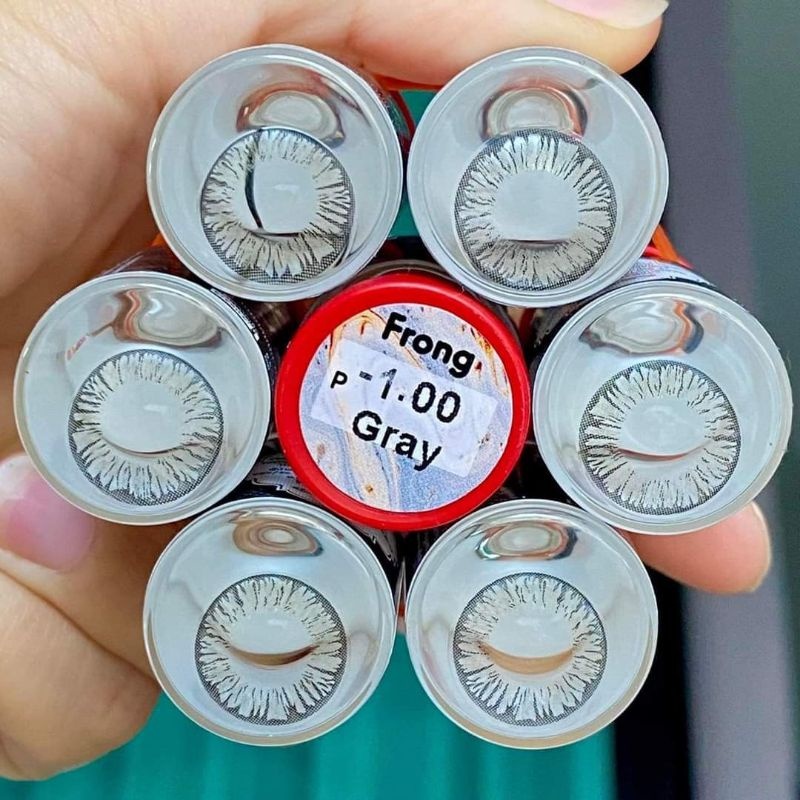 คอนแทคเลนส์ Frong/Sapphire/Pearl สีเทา/ตาล Gray/Brown | Shopee Thailand