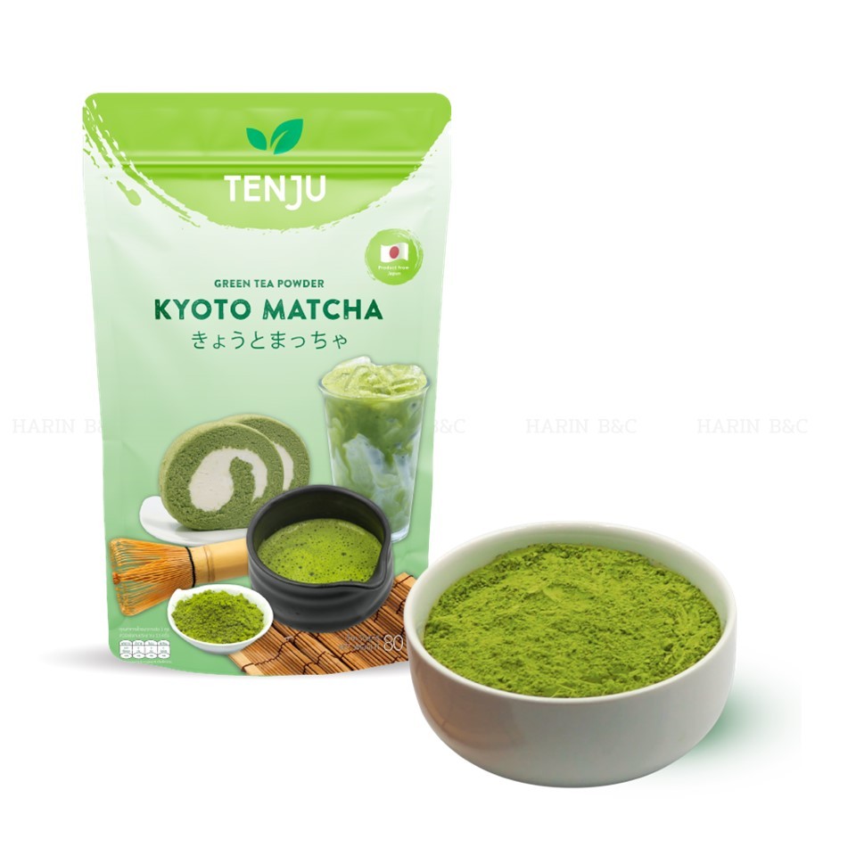 ผงมัทฉะชาเขียวแท้ จากเมืองเกียวโต ตรา เทนจู 80กรัม / Tenju Kyoto Matcha Green Tea Powder 80g ...