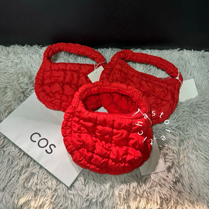 (พร้อมส่ง) กระเป๋า Cos Quilted Micro Bag สี Black/Lilac/Silver/Green ...