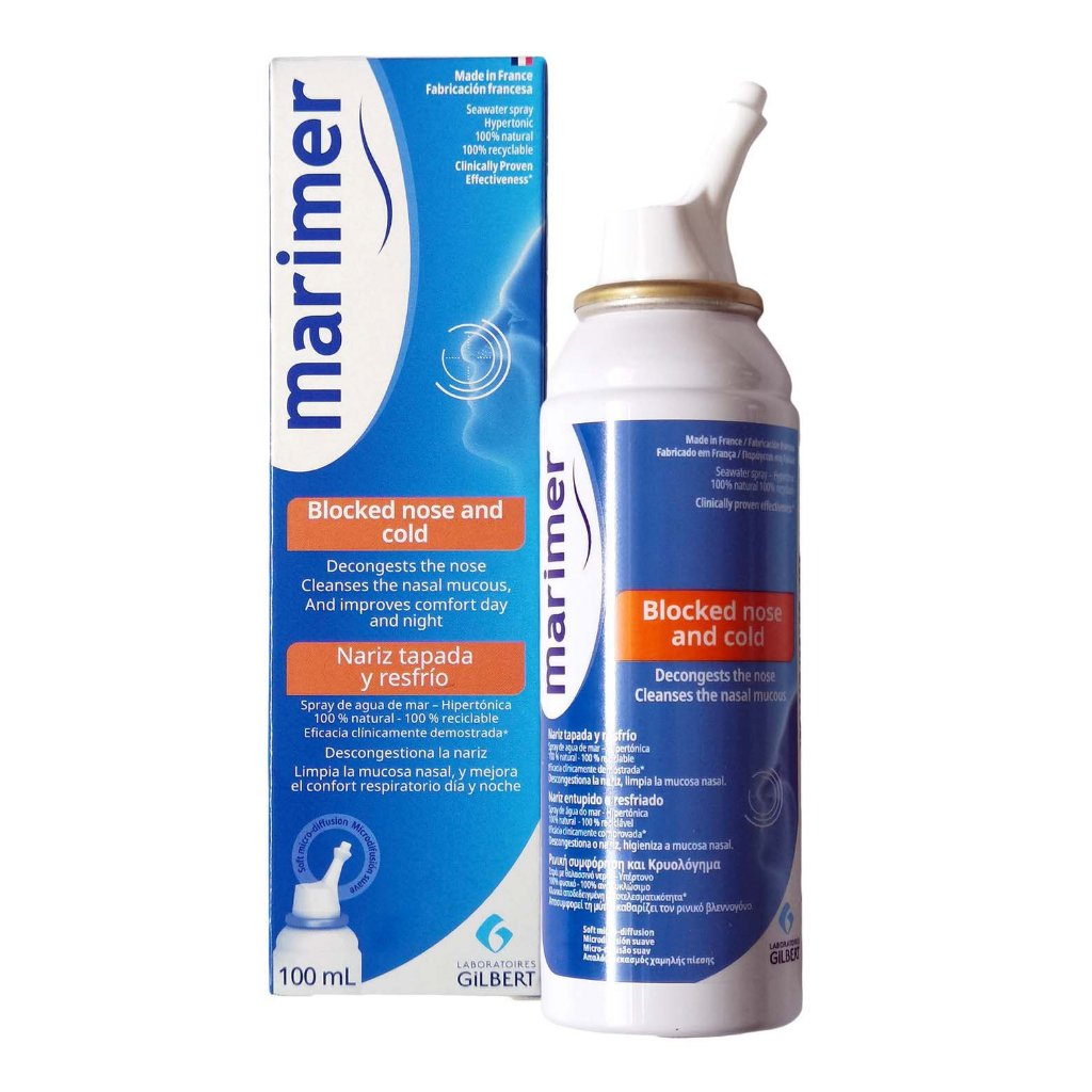 MARIMER HYPERTONIQUE BLOKED NOSE 100ML สเปรย์พ่นจมูกน้ำทะเล | Shopee ...