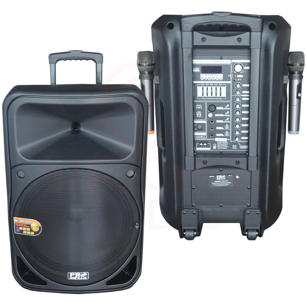 ลำโพงล้อลาก PROPLUS รุ่น UX12 และ UX15 ไมค์คู่ปรับความถี่ แบตในตัว บลูทูธ | Shopee Thailand