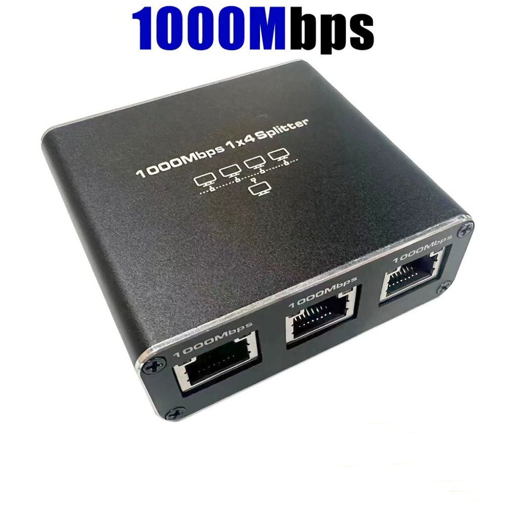 RJ45 Network Splitter Adapter 1to2 HUB LAN 3Port 5Port 100/1000Mbps ...