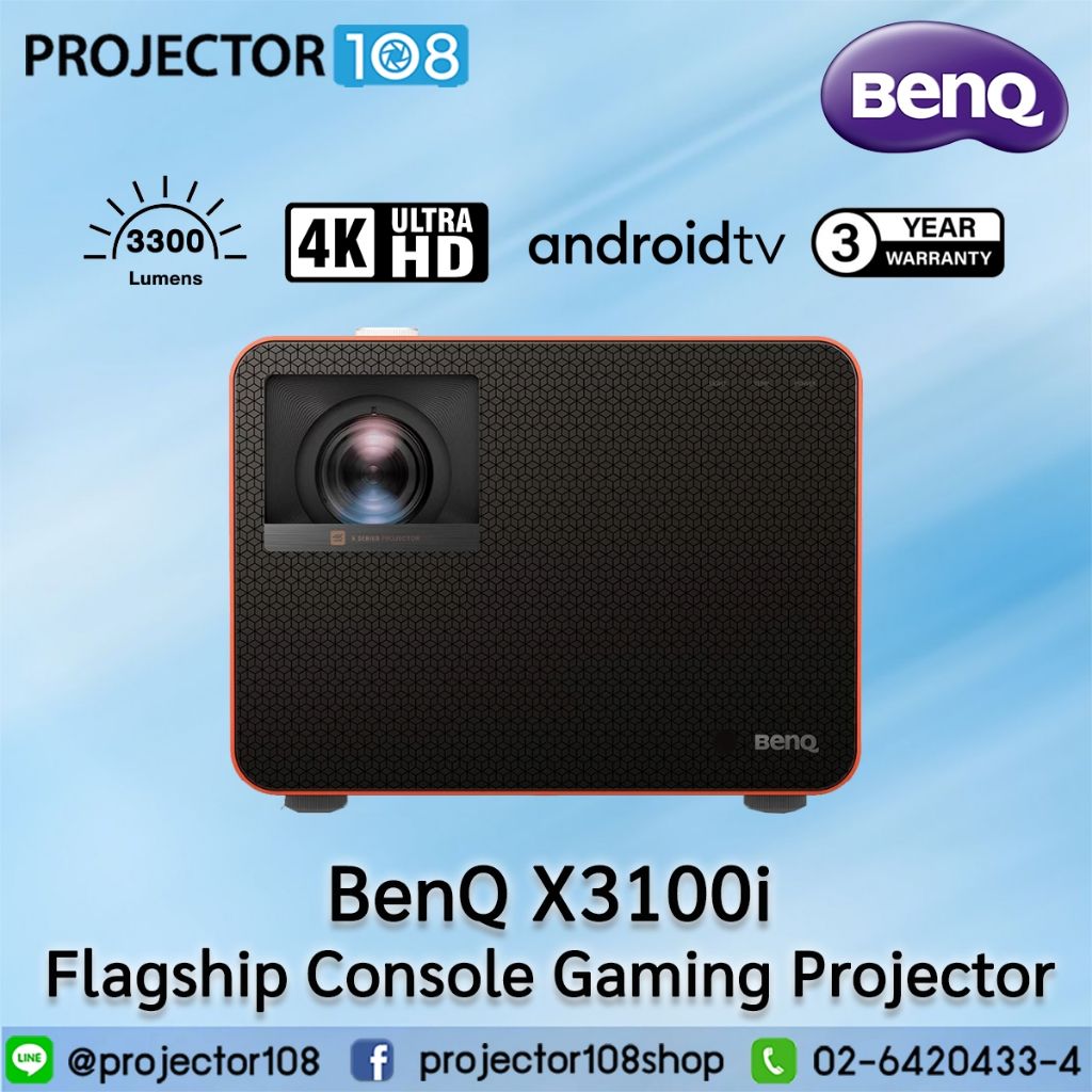 BenQ X3100i True 4K UHD 4LED Gaming Projector, 3300 ANSI Lumens, 4.2ms ...