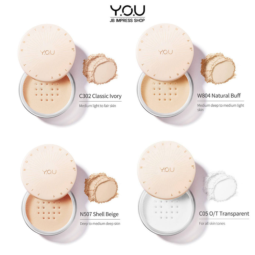 YOU NoutriWear+ Airy Fit Loose Powder แป้งฝุ่น สูตรบางเบา คุมมัน ...