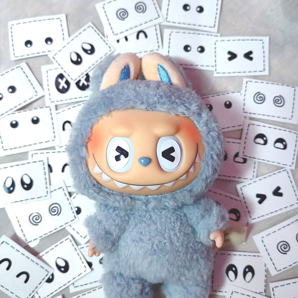 PLAYPERDOLL Sticker แปะตา Labubu macaron รุ่น Emoji 01 ขายเป็นเซ็ต 8 ...