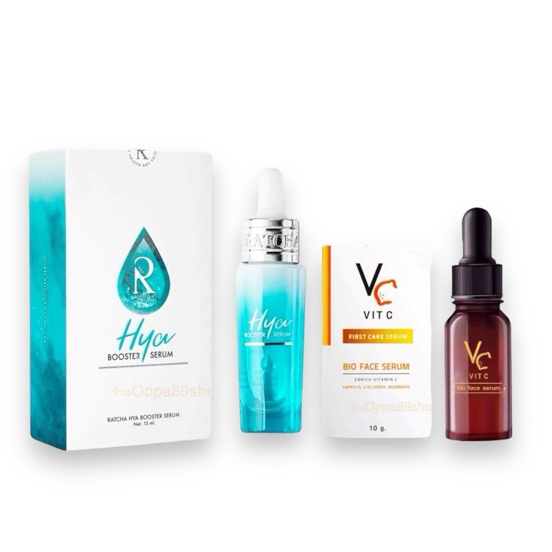 Vit C เซรั่มวิตามินซีน้องฉัตร VC Vit C HYAน้องฉัตร เซรั่มไฮยาบูสเตอร์น้องฉัตร HYA BOOSTER SERUM ...