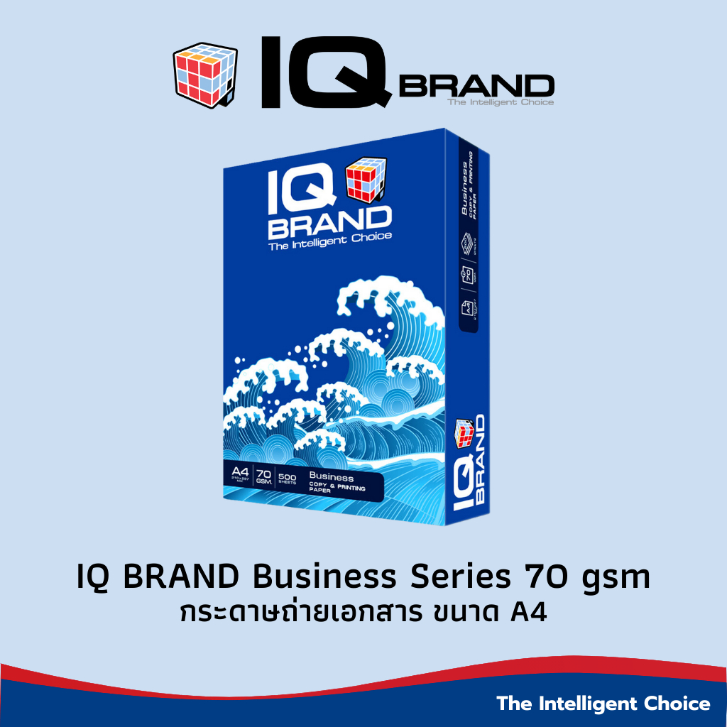 IQ Brand กระดาษถ่ายเอกสาร A4 รุ่น Business 70 แกรม แพ็ค 1 รีม (IQ น้ำ ...