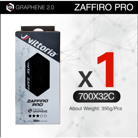 Vittoria Zaffiro Pro Graphene G2.0 ยางนอกเสือหมอบขอบพับ ขนาด 700x30C ...