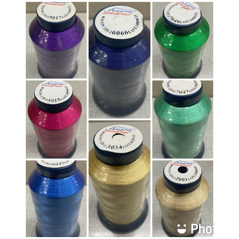 ไหมปักจักร ไหมปักชื่อ ยี่ห้อ Fenara ปักคอมพิวเตอร์ Rayon หลอดใหญ่ ...