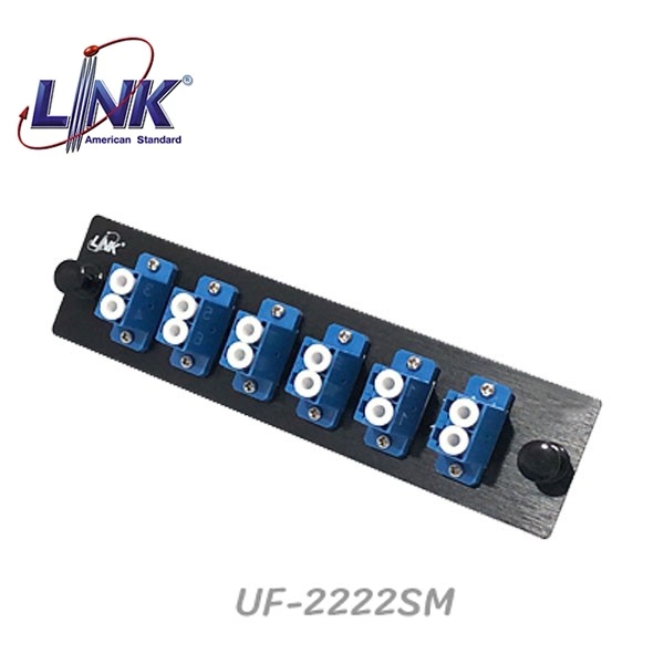 Link UF-2222SM Fiber Optic 6 LC Duplex Snap-In Adapter Plate (SM & MM ...
