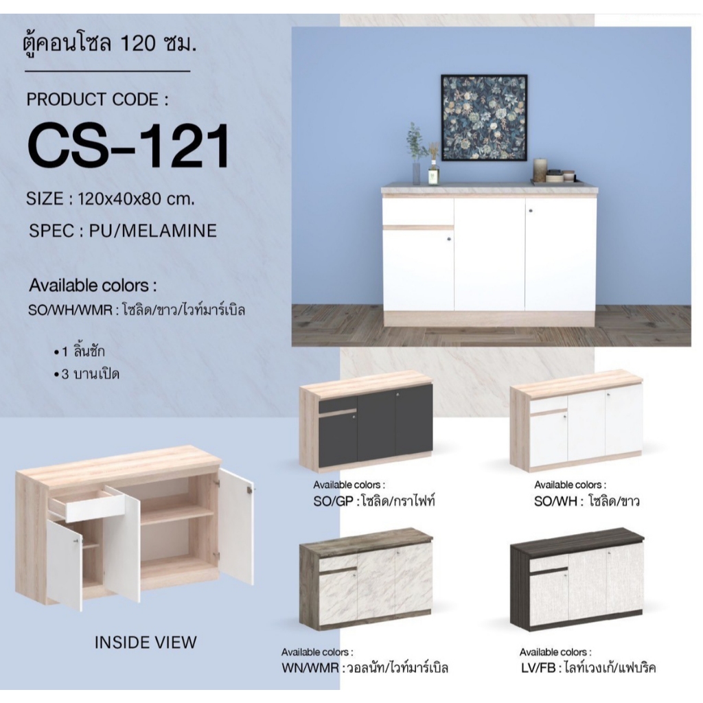แผ่นบน,บานประตู,หน้าลิ้นชัก ไม้เมลามีน ตู้เก็บของ ตู้อเนกประสงค์ 120ซม. ...