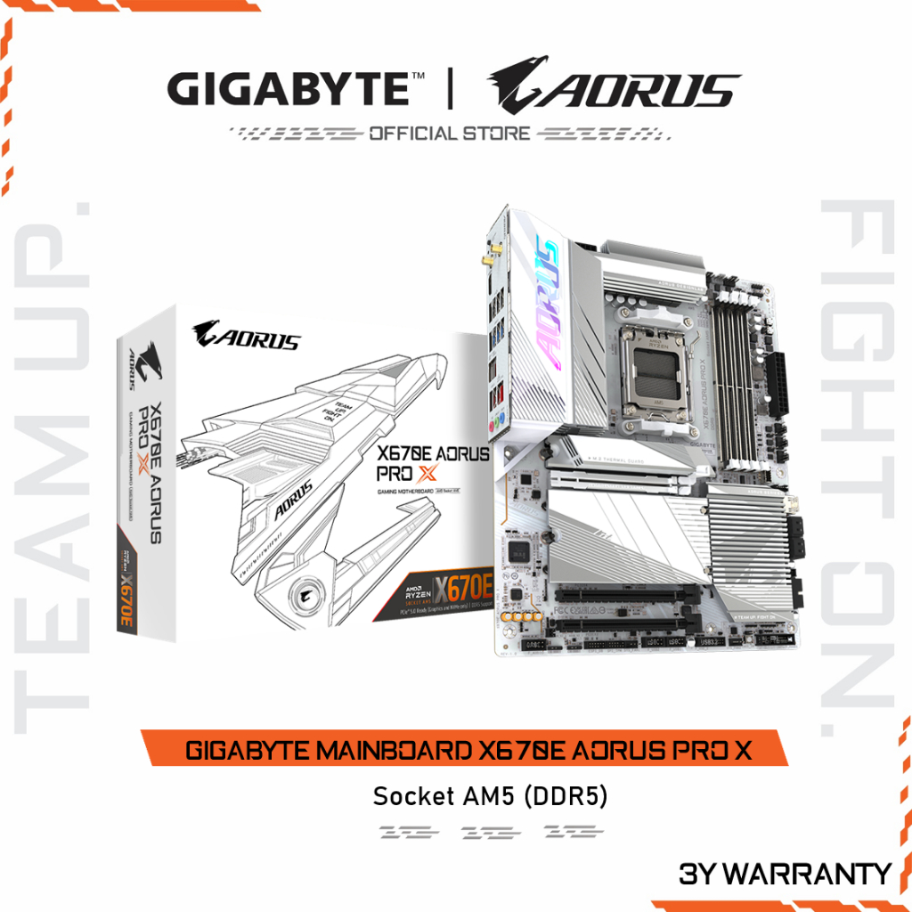 GIGABYTE MAINBOARD X670E AORUS PRO X เมนบอร์ด X670E AORUS PRO X-REV1.0 ...