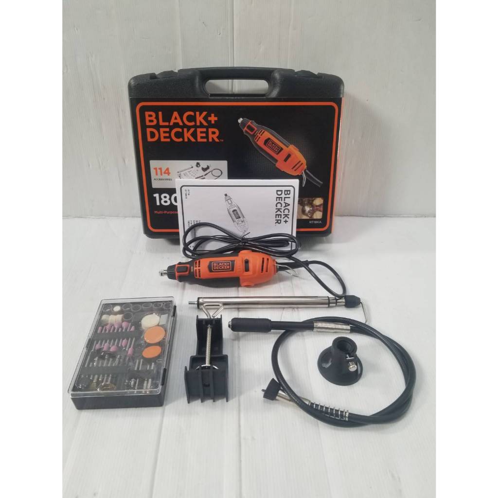 BLACK&DECKER🔥เครื่องเจียร์แกนมินิ🔥รุ่นใหม่ล่าสุด🔥RT18KA (ปรับรอบได้ ...