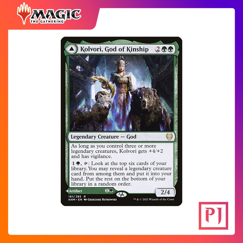 [MTG] Kolvori, God of Kinship // The Ringhart Crest [KHM] [GREEN] [RARE ...