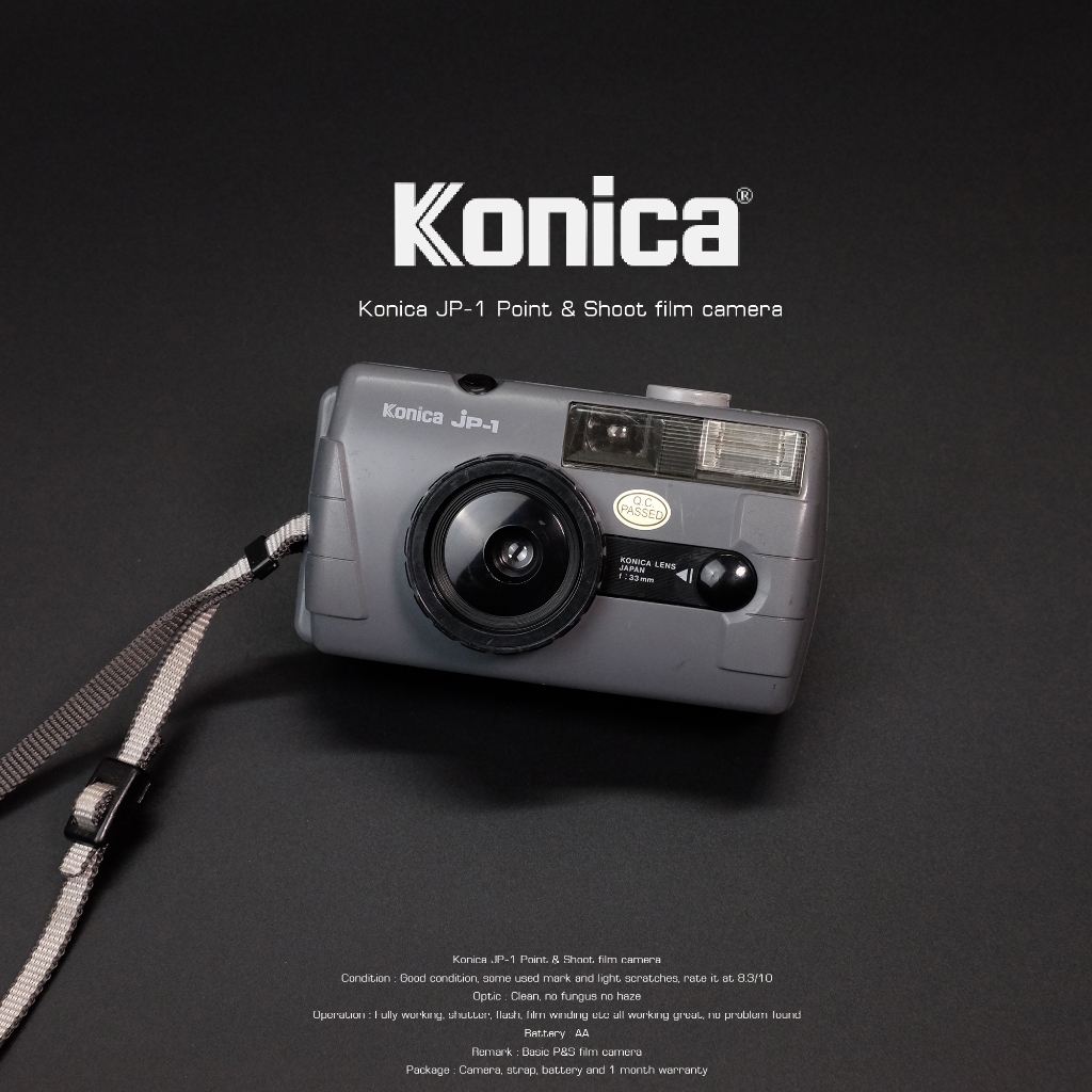 กล้องฟิล์ม Konica JP-1 Konica Lens f33mm ทำงานสมบูรณ์ | Shopee Thailand