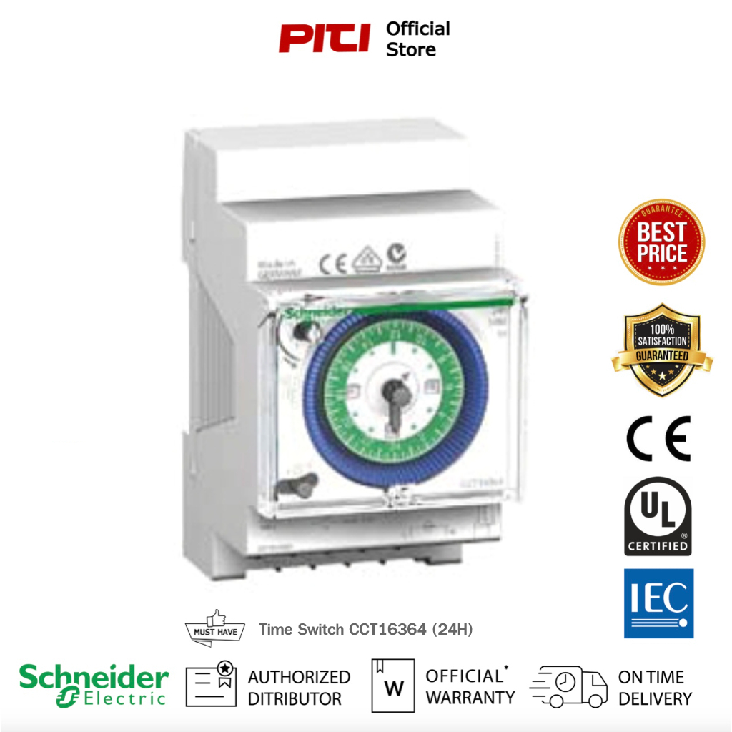 Schneider Time Switch CCT16364 (24H) Acti 9 - IH Without Power Reserve ...