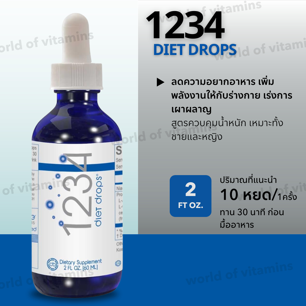 1234 Diet Drops for Women & Men, Diet Drops for Weight Management, Keto Diet Drops, 2 Fl Oz (No ...