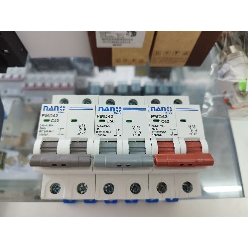 Nano เบรคเกอร์นาโน แบบเกาะราง 1P,2P 10kA Miniature Circuit Breaker (MCB) (จัดส่งทันที) | Shopee ...