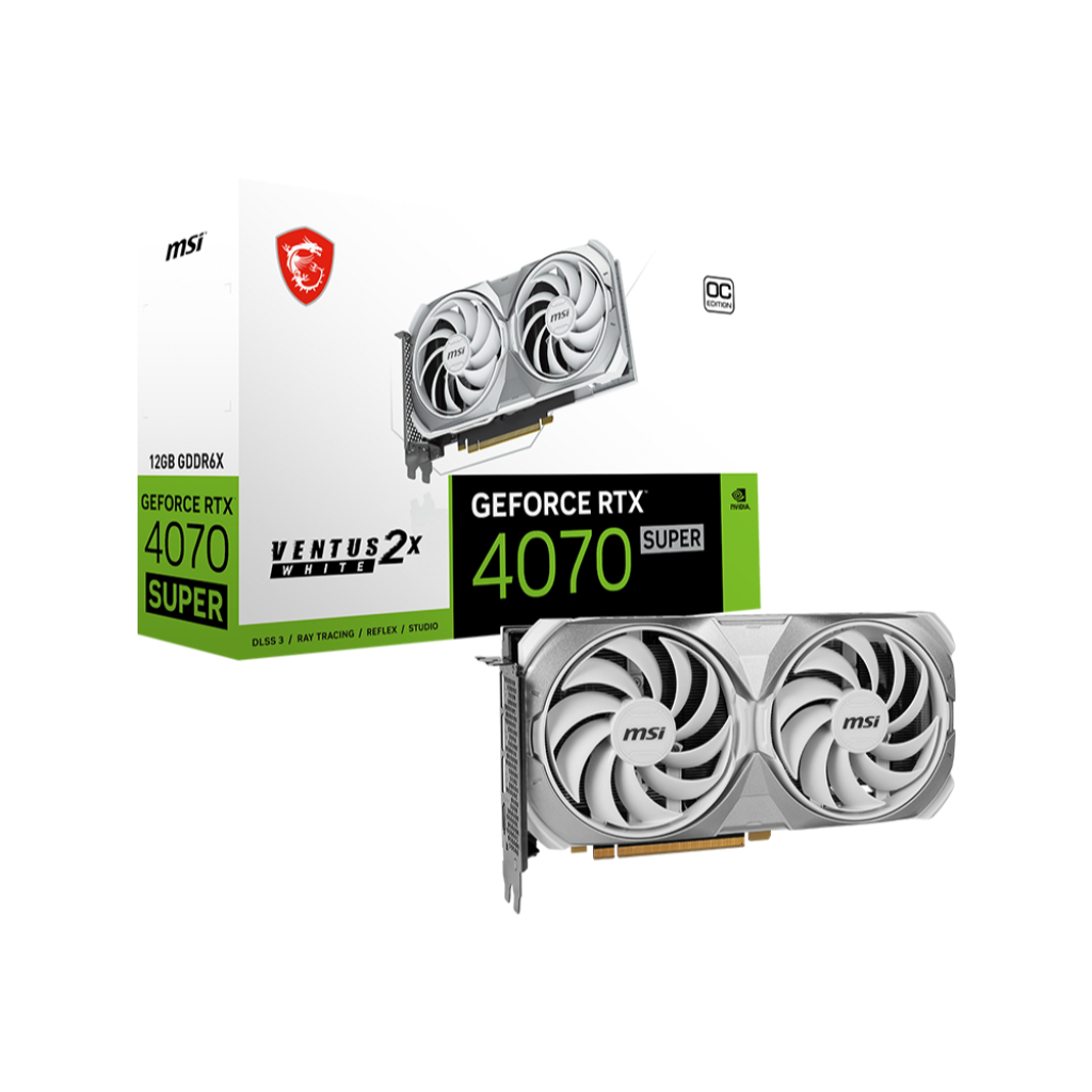 MSI GeForce RTX 4070 SUPER 12G VENTUS 2X WHITE OC VGA การ์ดจอ ...