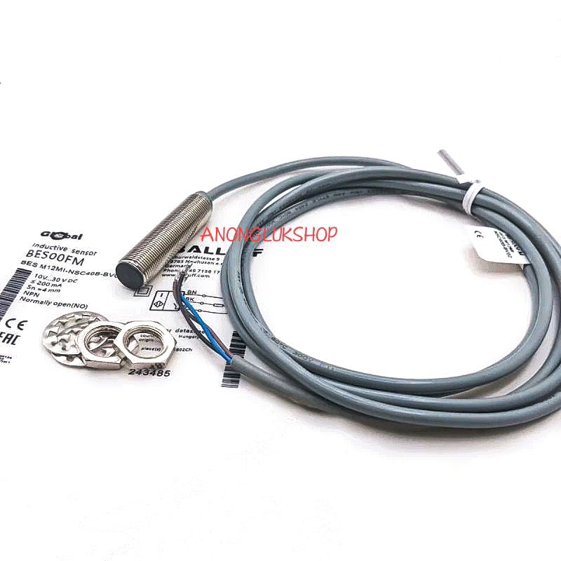 BES00FM BES M12MI-NSC40B-BV02 Inductive Proximity Sensor Tubular Balluff M12 NPN NO ระยะจับ 4มิล ...