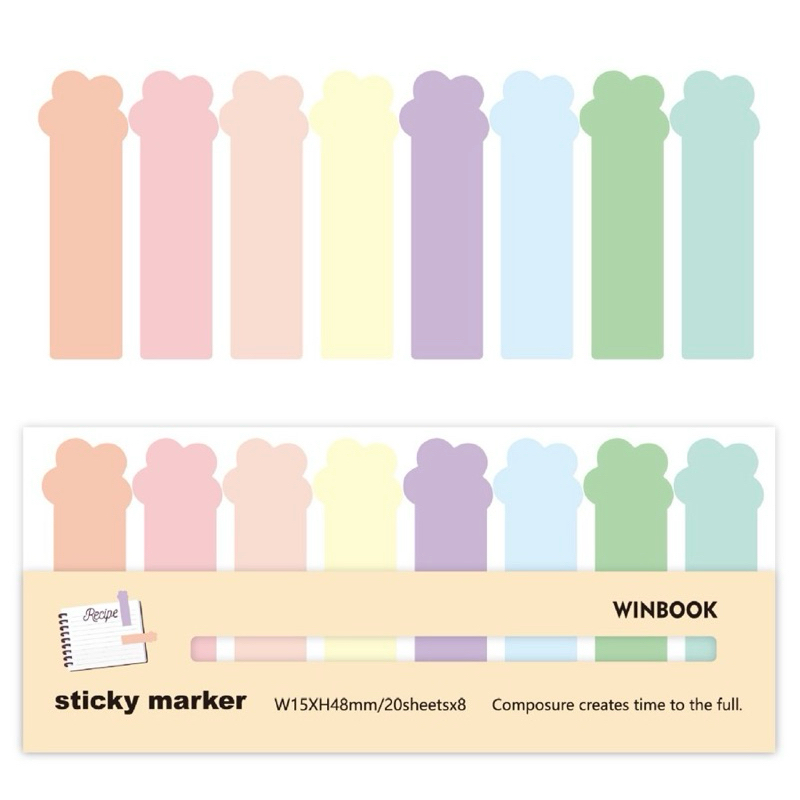 Index Sticky tag maker อินเด็กซ์ สติ๊กเกอร์ ที่คั่นหนังสือ แบบพลาสติก 8 ...