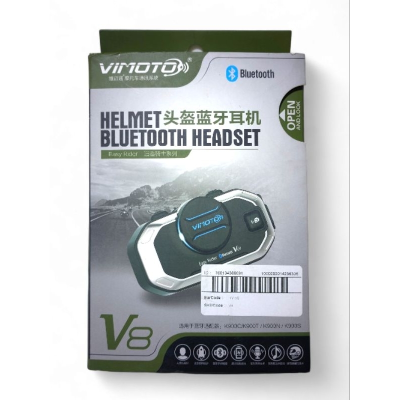 ( ร้านไทย 🇹🇭 พร้อมส่ง ) บลูทูธติดหมวก Vimoto V8 ราคาพิเศษ | Shopee Thailand