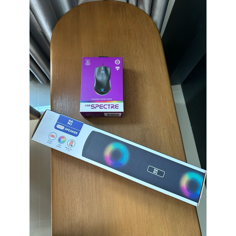 ขายยกเซ็ท (เมาส์เกมมิ่ง,ลำโพง,แผ่นรองเมาส์) X56 SPECTRE MOUSE GAMING ...