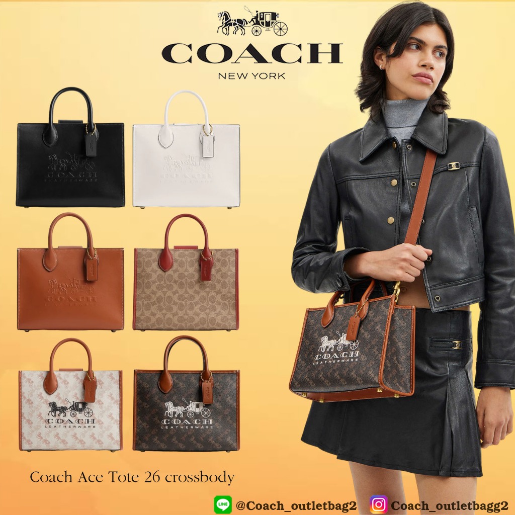 💯Coach Ace Tote 26 crossbody | Shopee Thailand