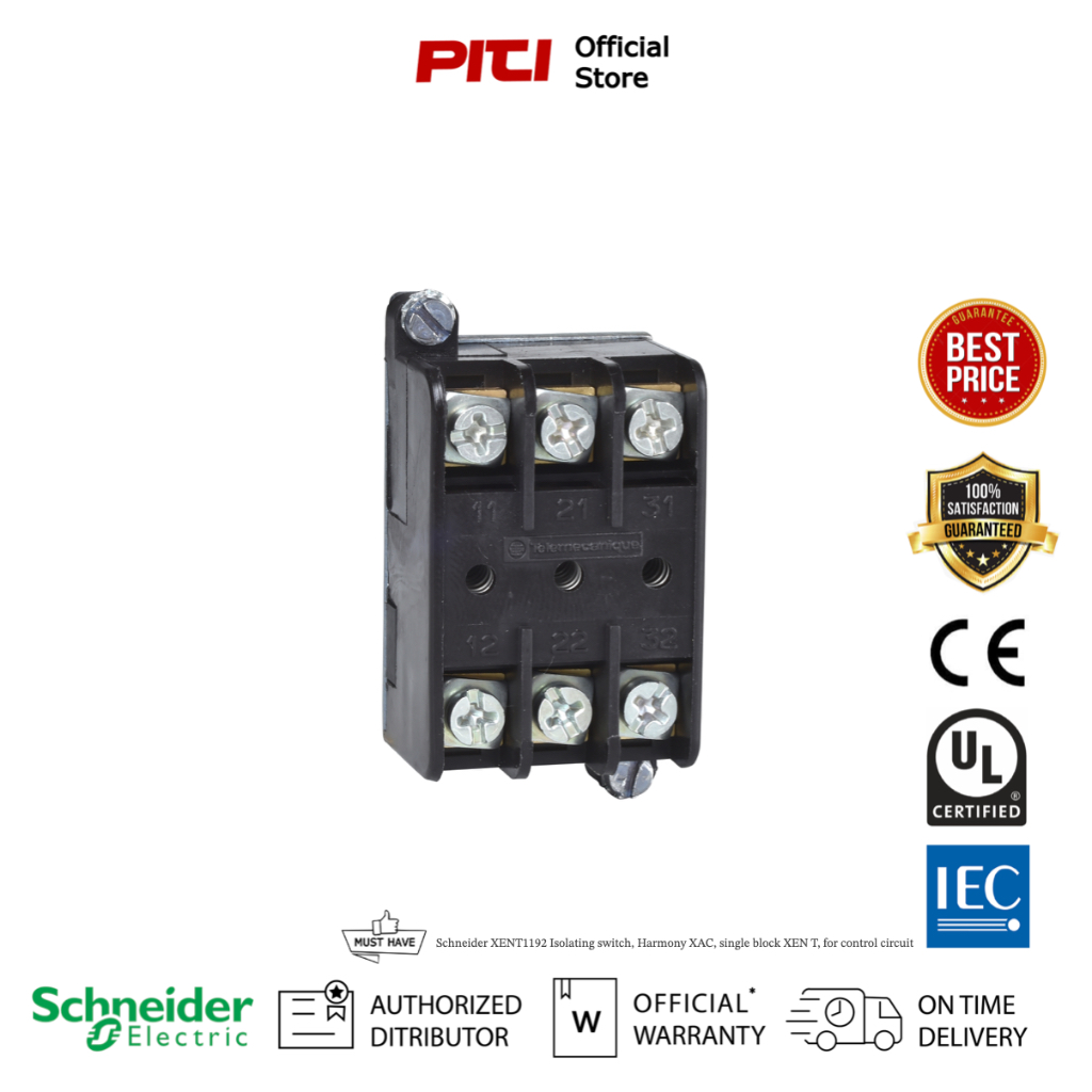 Schneider XENT1192 Isolating switch, single block XEN T, for control ...