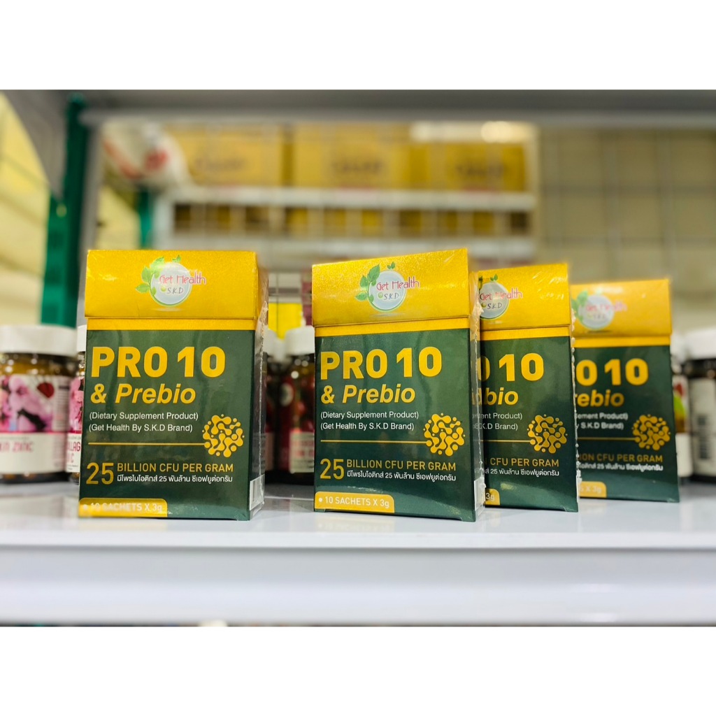 (ซื้อ3แถม1) GET HEALTH PRO 10 & Prebio 25 Billion CFU per Gram 10 ...