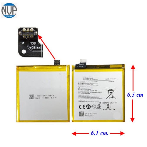 แบตเตอรี่ OnePlus 7T Pro,HD1910,HD1913,HD1925(BLP745) 6.1x6.5 cm.4085 ...