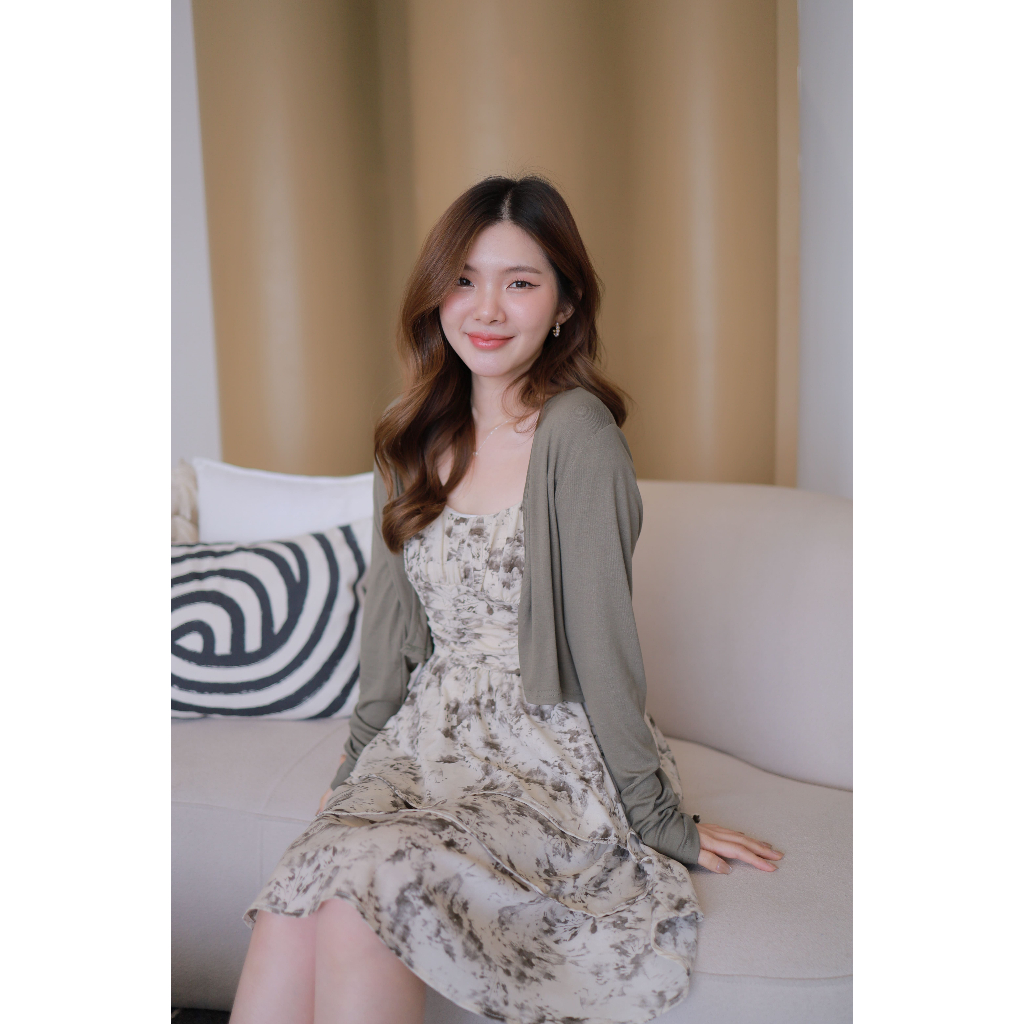 J141 ชุดเซ็ตสีเขียว (ชุดเซ็ทกระโปรง 3 ชั้น) | Shopee Thailand