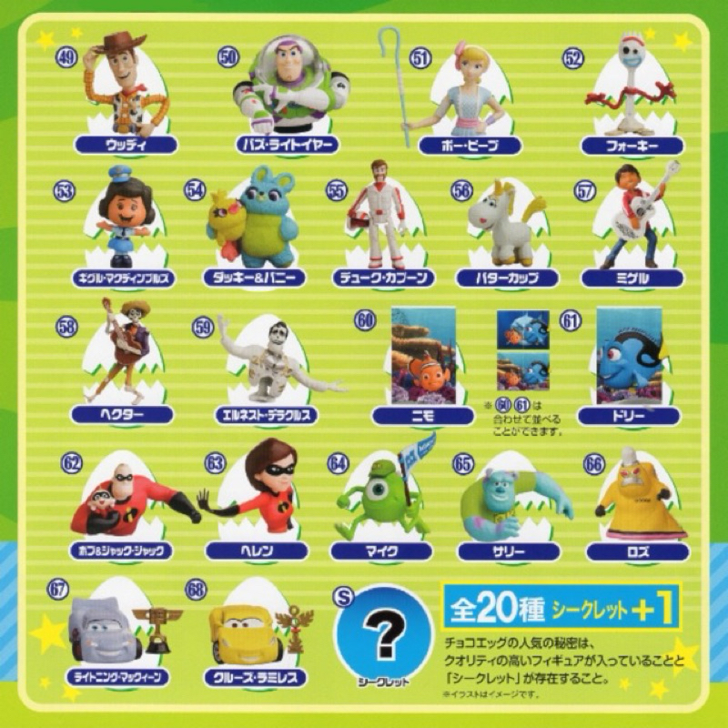 Furuta:Disney Pixar Series 5 Choco Egg แยกขาย ของแท้💯%จากญี่ปุ่น ...