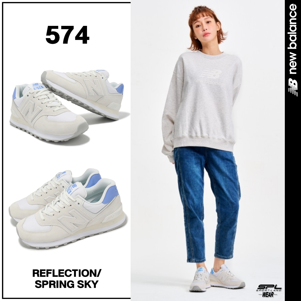 New Balance รองเท้าผ้าใบ รองเท้าลำลอง NB W 574 Reflection Spring Sky ...