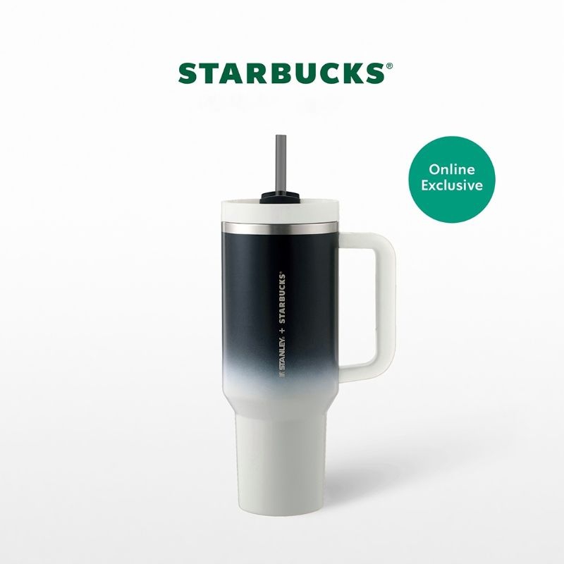 แก้ว ทัมเบลอร์ Starbucks Stainless Steel Stanley Gradient Black White ...