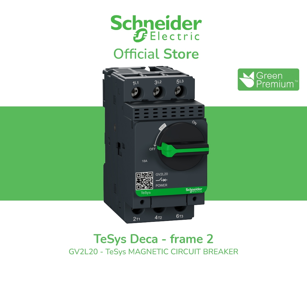 Schneider Electric Motor circuit breaker,รุ่น Tesys Deca frame 2,3P,18A ...
